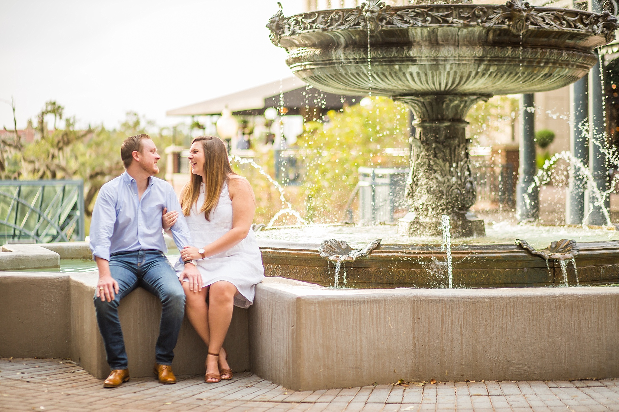 Downtown Tallahassee Engagement Session at Kleman's Plaza | Kara + Alan ...