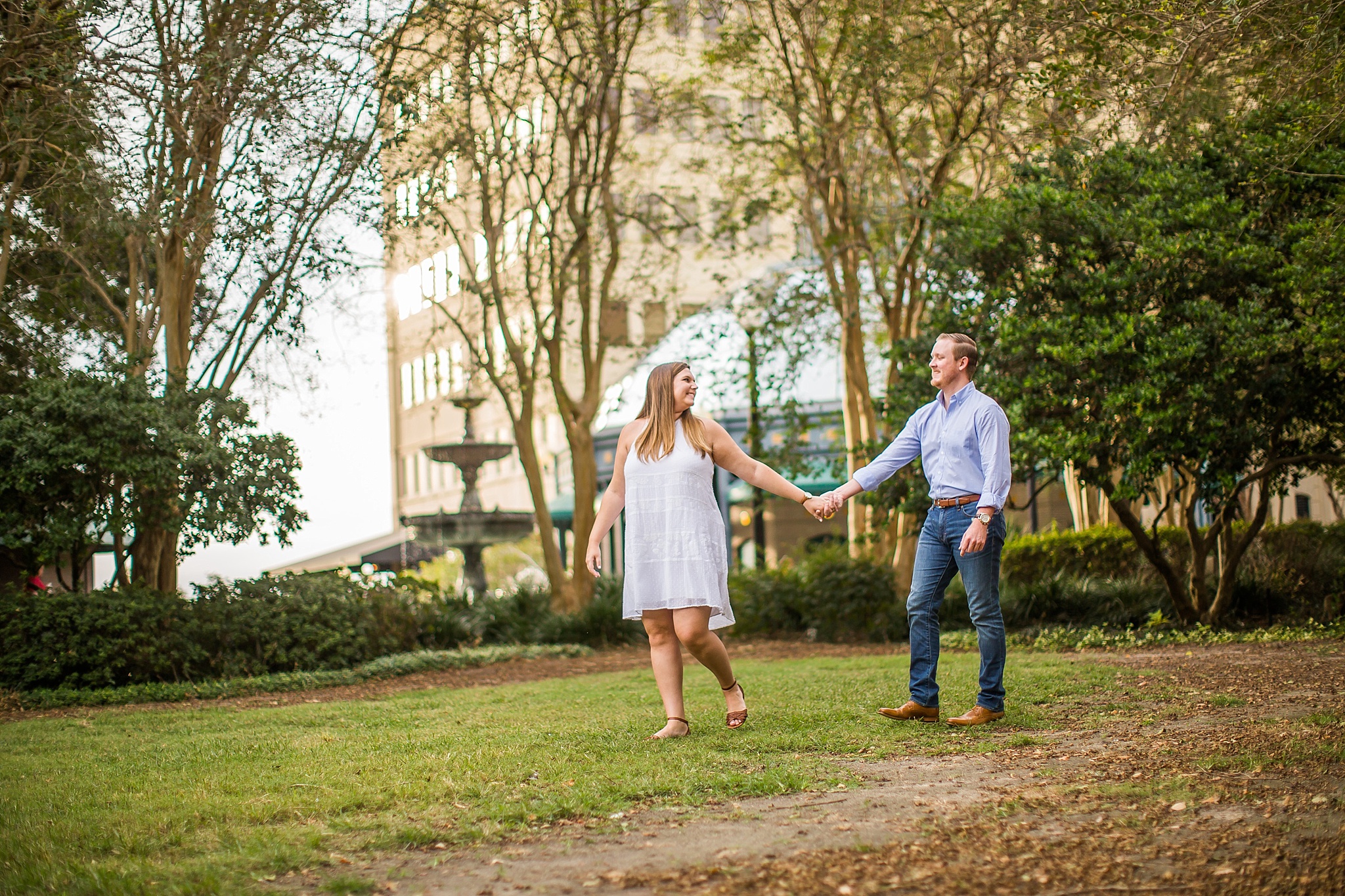 Downtown Tallahassee Engagement Session at Kleman's Plaza | Kara + Alan ...
